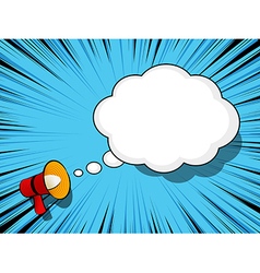 Comic book background with megaphone announcement Vector Image