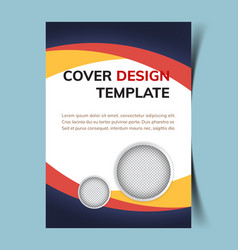 Poster circle design background template im Vector Image