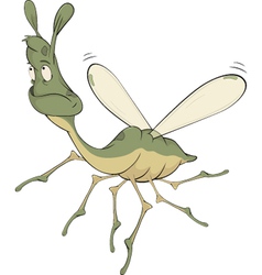 Green insect cartoon Royalty Free Vector Image