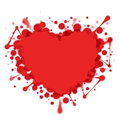 Paint splatter heart Royalty Free Vector Image