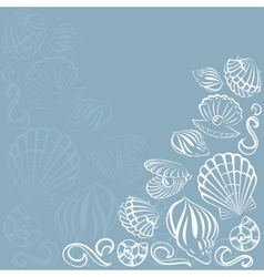 Seashell card Royalty Free Vector Image - VectorStock