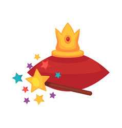Queen wearing golden crown Royalty Free Vector Image