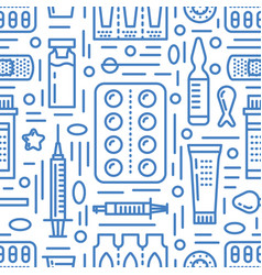 Pharmacy seamless pattern Royalty Free Vector Image