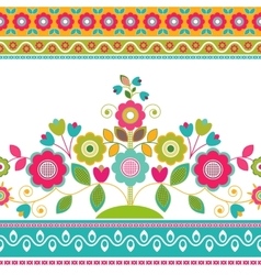 Set of decorative borders in traditional russian Vector Image