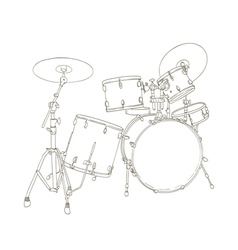 Koto sanshin taiko drum kotsuzumi kokyu fue flute Vector Image