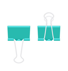 Binder clip hanging attach fix realistic mockup Vector Image