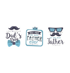 To the best father logo design happy fathers day Vector Image