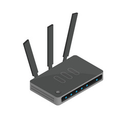 Network topology lan objects icon design router Vector Image