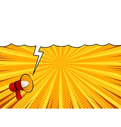 Comic book background with megaphone announcement Vector Image