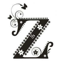 Set decorative hand drawn initial letters Vector Image