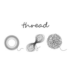 Isolated ball yarn and thread design Royalty Free Vector