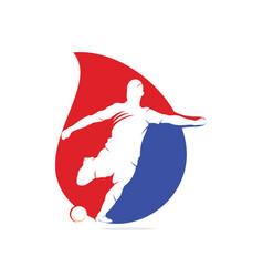 Soccer and football player man logo design Vector Image