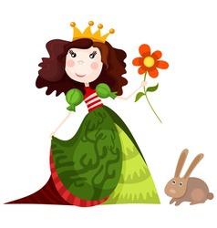 Cute christmas princess Royalty Free Vector Image
