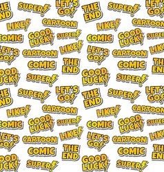 Cartoon comic text lets go Royalty Free Vector Image