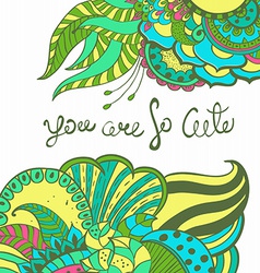 Natural floral background with spring lettering Vector Image