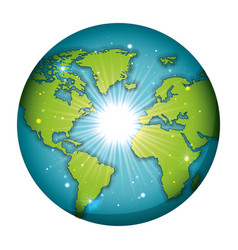 Building on the sphere earth three hundred sixty Vector Image