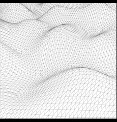 Wireframe mesh outline cube Royalty Free Vector Image