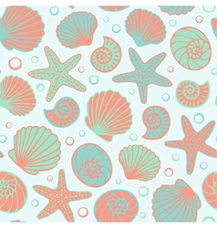Seashell seamless pattern Royalty Free Vector Image