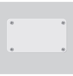 Metal plate with screws Royalty Free Vector Image