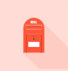 Sticker of a cartoon mail box Royalty Free Vector Image