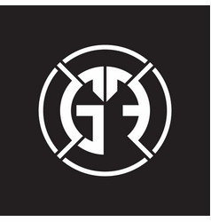 Gf initial logo linked circle monogram Royalty Free Vector