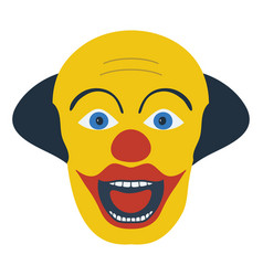 Circus clown face colorful realistic portrait Vector Image