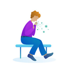 Man sick with flu Royalty Free Vector Image - VectorStock