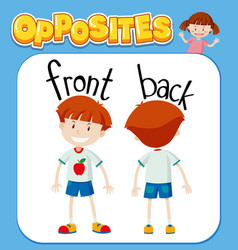 Little boy front and back Royalty Free Vector Image