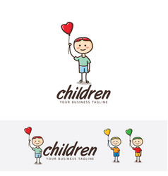 Background with cute cartoon children Royalty Free Vector