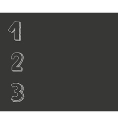 Flat number 2 isolated on white background Vector Image