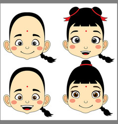 Cartoon faces mix soldiers Royalty Free Vector Image