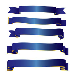 Blue ribbons flags Royalty Free Vector Image - VectorStock