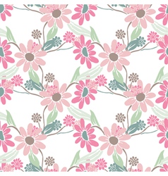 Blooming spring flowers pattern seamless Vector Image