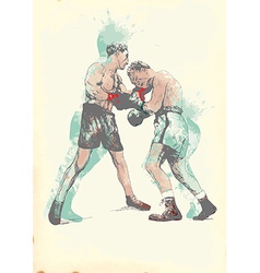Boxing match in ring Royalty Free Vector Image