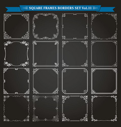 Set of mystical corners and frames borders magic Vector Image