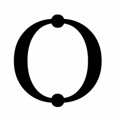 Hebrew letter ayin Royalty Free Vector Image - VectorStock