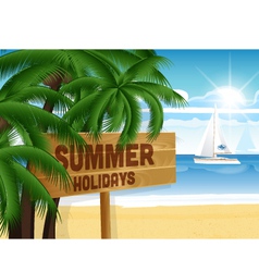 Tropical beach background Royalty Free Vector Image