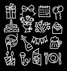 Celebrations and event stickers Royalty Free Vector Image