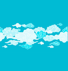 Chinese clouds smoke seamless pattern Royalty Free Vector