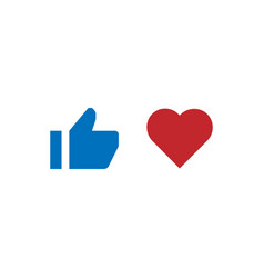 Follower like and comment notification button Vector Image