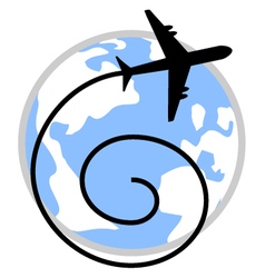 Travel around the world symbol Royalty Free Vector Image