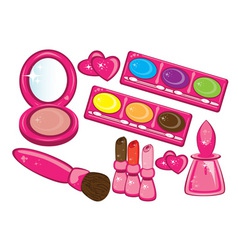 Cosmetic make up kit Royalty Free Vector Image