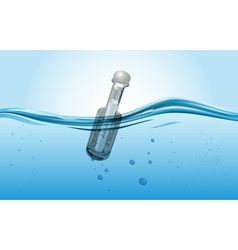 Message in bottle pop art Royalty Free Vector Image