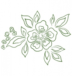 Abstract flower outline Royalty Free Vector Image