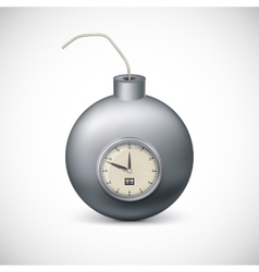 Bomb clock timer isolated Royalty Free Vector Image
