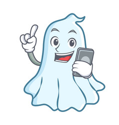 Police cute ghost character cartoon Royalty Free Vector