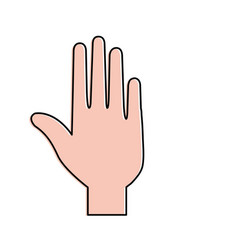Human cartoon hand showing one finger Royalty Free Vector