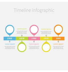 Timeline with 4 circles steps number options Vector Image