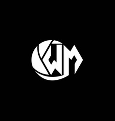 Initial wm logo design Royalty Free Vector Image