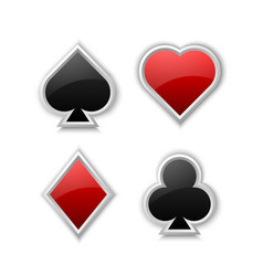 Polygonal symbols of playing card Royalty Free Vector Image